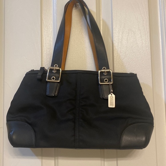 Coach | Bags | Coach Leathernylon Satchel Bag | Poshmark